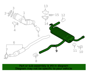 18308627272 - 2017-2021 BMW Exhaust Muffler (18-30-8-627-272) | BMW of ...