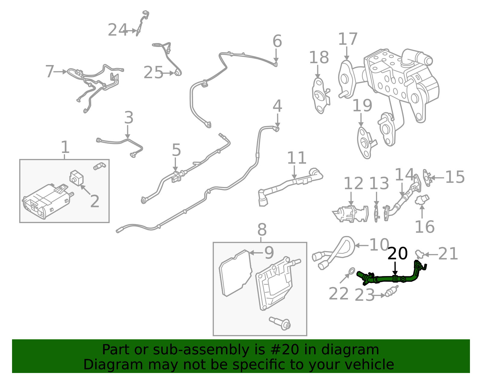 K2GZ-9E470-B - Exhaust Gas Re-Circulation (Egr) Tube 2018-2024 Ford ...