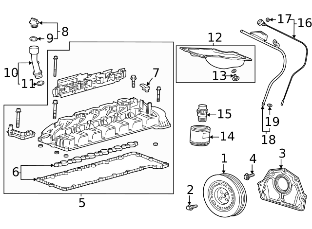2020-2024 GM Engine Valve Cover Gasket Set 55502647 GM | GMPartsDirect.com