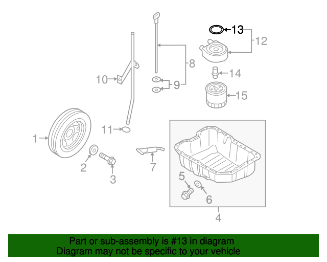 26413-2G000 - Engine Oil Cooler Gasket 2013-2022 Kia | Kia.Parts Store