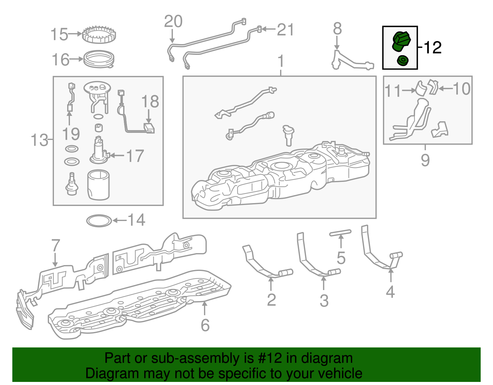 2014-2022 Toyota Fuel Tank Cap 77300-07030 | Toyota OEM Parts Online
