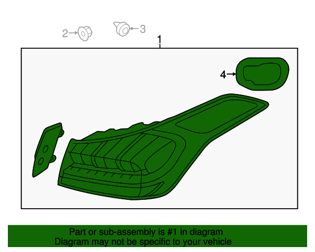 2018-2020 Genesis G80 Lamp Assembly Rear Combination Right-hand 92402 ...