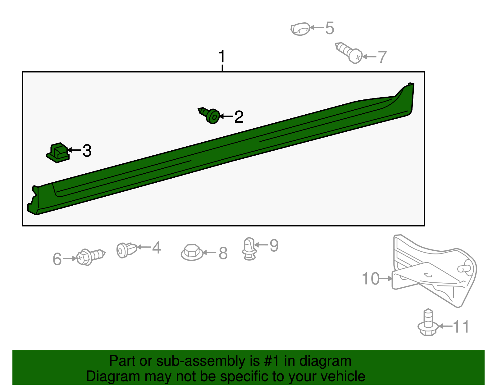 75850-47020-D0 - 2012-2014 Toyota Prius V - Rocker Molding | Sparks Parts