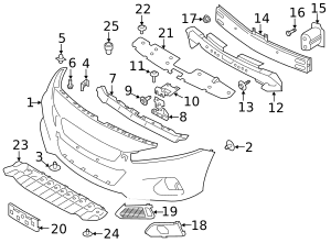 2008-2022 Nissan Bumper Cover Side Bracket 62225-JG000 | Parts for Nissans