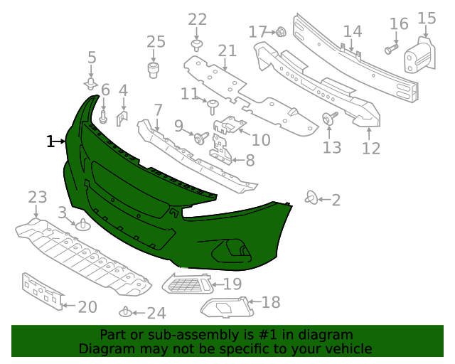 2019-2021 Nissan Altima Bumper Cover 62022-6CA0H | Nissan Parts Store