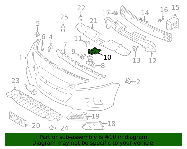 2019-2020 Nissan Altima Bumper Bracket 62240-6CA0B | Nissan Parts Plus