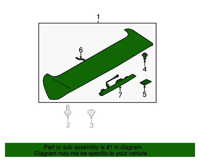 96031FG010NN - Spoiler Assembly - 2009-2014 Subaru Impreza | Subaru ...