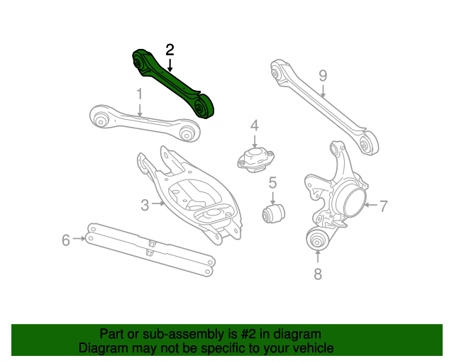 Genuine BMW 33-32-2-283-546 | Rear Upper Control Arm | FREE Shipping on ...