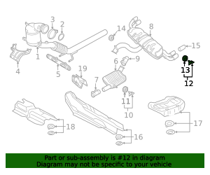 2015-2020 Audi Exhaust System Hanger Bracket 5Q0-253-144-E ...