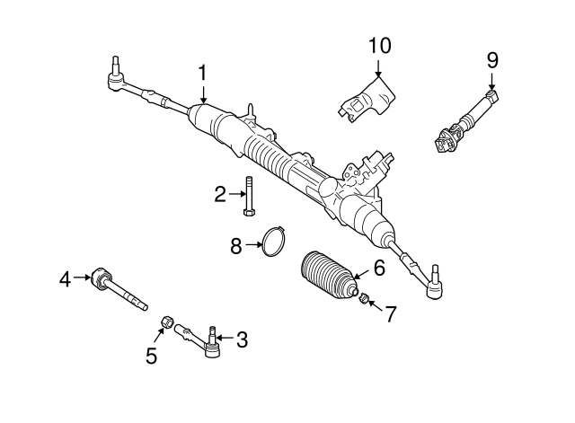 221-330-16-03 - Inner Tie Rod 2007-2014 Mercedes-Benz | Mercedes-Benz ...