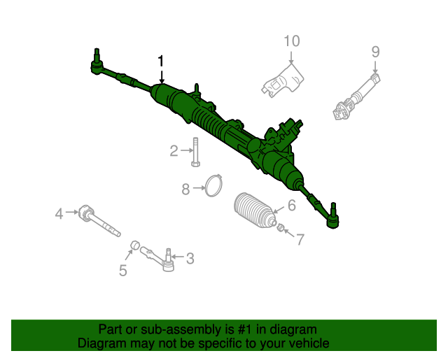 2007-2014 Mercedes-Benz Rack and Pinion Assembly 221-460-49-00-84 ...