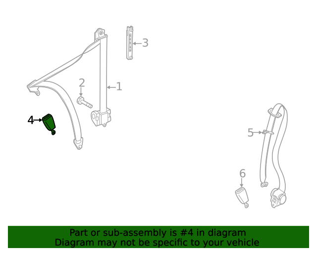 2019-2024 Mercedes-Benz Buckle End 90786021009051 | MB Parts Center