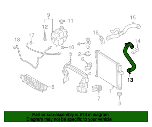 211-501-26-82 - Upper Hose 2004-2005 Mercedes-Benz E 320 | Mercedes ...