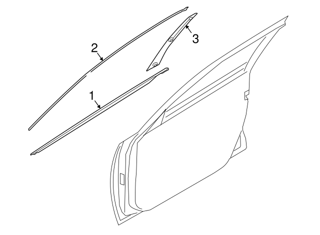 2016-2020 Kia Optima OEM NEW 2016-00 Kia Moulding Assy-Front Door Frame ...
