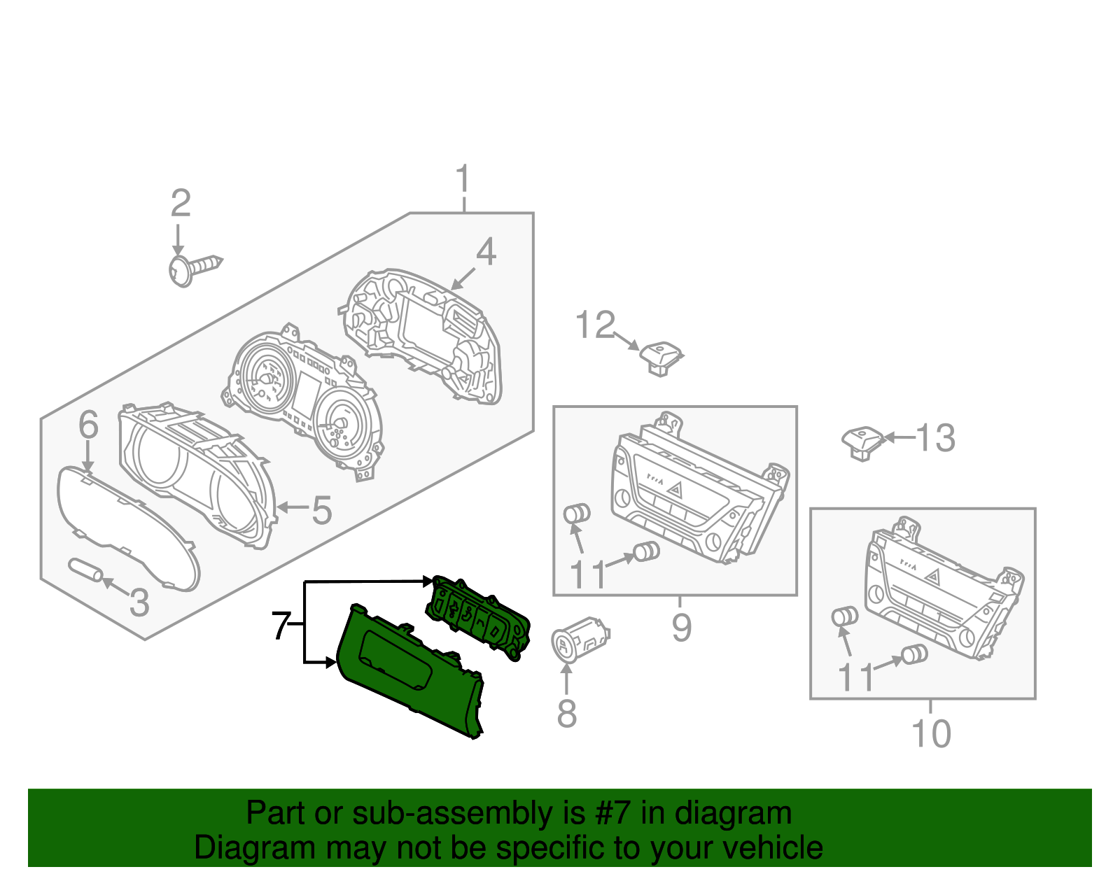 2017-2020 Hyundai Elantra Instrument Light Rheostat 93700-F2230-TRY ...