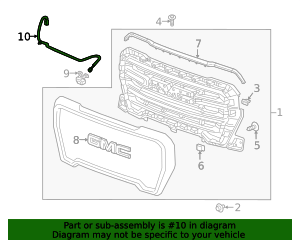 2020 GMC Sierra 1500 Front View Camera Switch Wiring Harness 84524180 ...