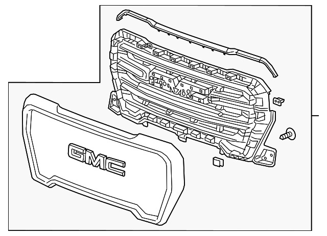 2019-2021 GMC Sierra 1500 Front Grille Kit 84508683 | TascaParts.com