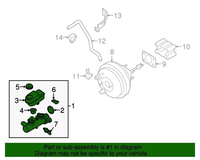 46010-EA240 - Brake Master Cylinder 2005-2011 Nissan | AutoNationParts.com