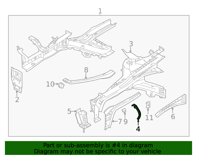 2021-2024 Kia K5 Fender Mtg Bkt 64577-L2000 | Kia Automotive Parts