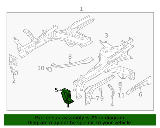 64651-L1000 - Fender Mtg Bkt 2021-2023 Kia K5 | Kia.Parts Store