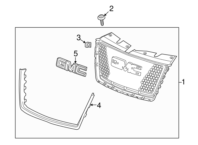 2013-2015 GMC Terrain Front Grille 22820043 GM | GMPartsDirect.com