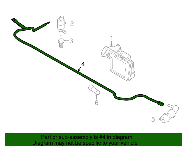 61677178742 - 2009-2019 BMW Washer Hose (61-67-7-178-742) | BMW of ...