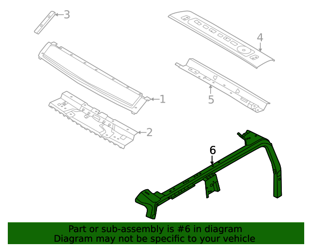 M2DZ-9802501-C - Roof Rail 2021-2024 Ford Bronco | Ford Parts Direct