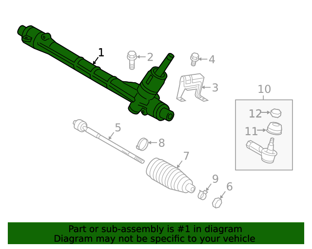 2018-2024 Mitsubishi Gear Assembly 48010W050P | Mitsubishi Parts ...