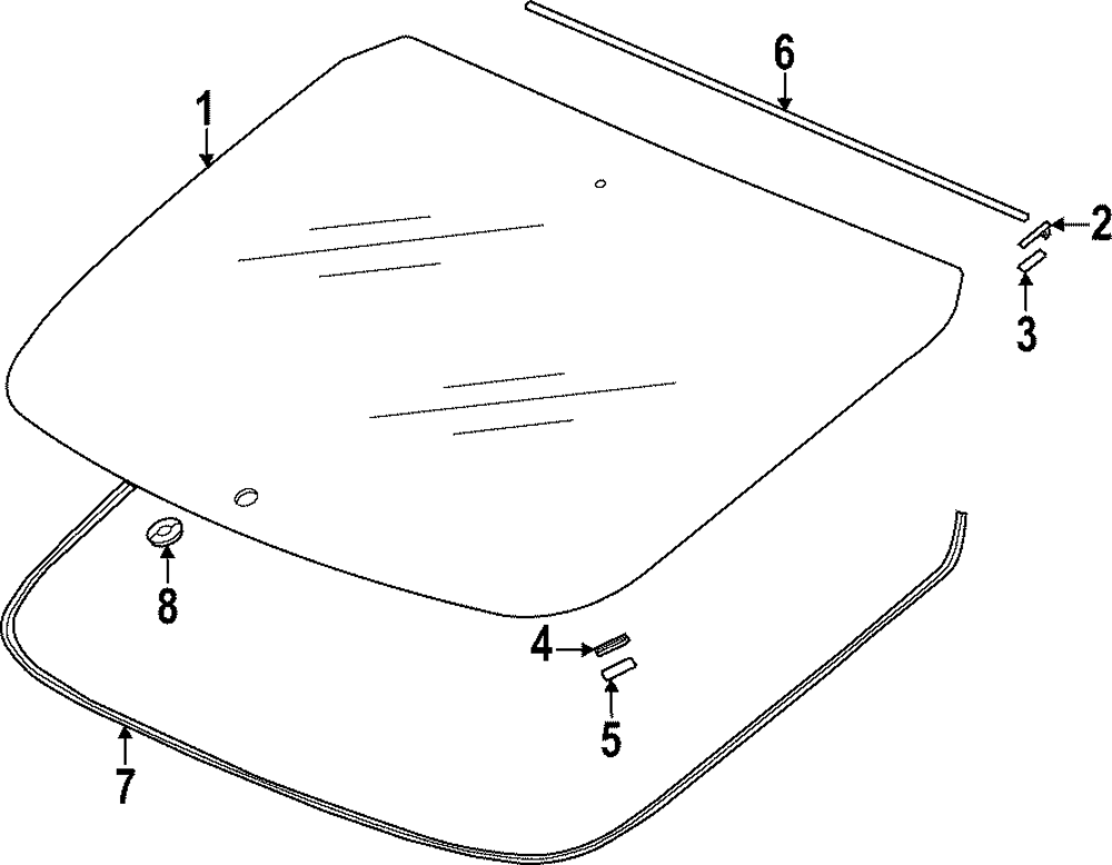 73226-T43-J01 - Lift-Gate Glass Seal 2022-2024 Honda Civic | Honda ...
