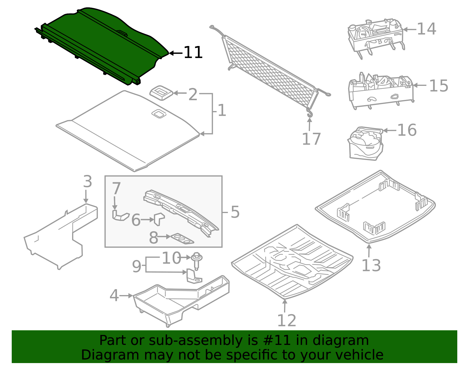 2019-2024 Ford Edge Rear Upper Ebony Cargo Protector Cover | Ford OEM ...