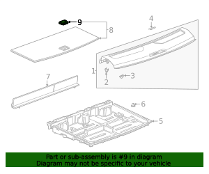 85154742 - Parchment Rear Compartment Floor Stowage Compartment Cover ...