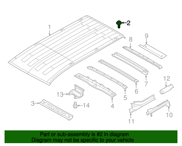 2013-2021 Nissan NV200 Roof Cap 738A8-JX00A | TascaParts.com