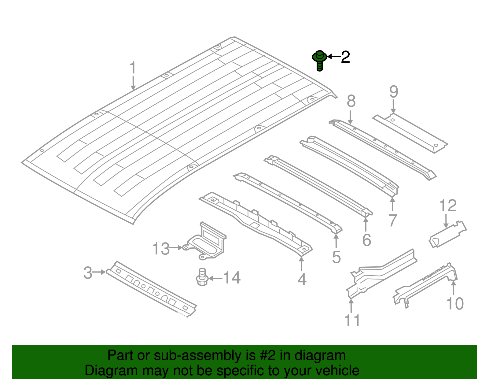 2013-2021 Nissan NV200 Roof Cap 738A8-JX00A | Ziegler Nissan of Orland Park