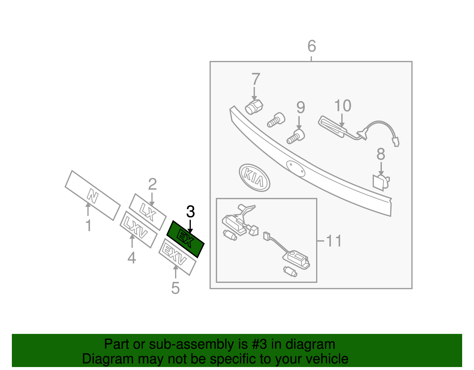86317-1D050 - Emblem 2007-2010 Kia Rondo | Kia.Parts Store