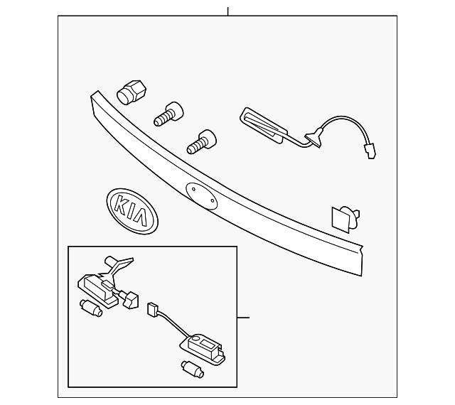2007-2009 Kia Rondo Tail Gate Molding 87310-1D000 | Kia Automotive Parts