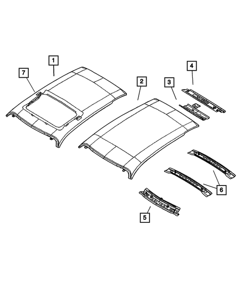 Roof Panels for 2002 Chrysler PT Cruiser | TascaParts.com