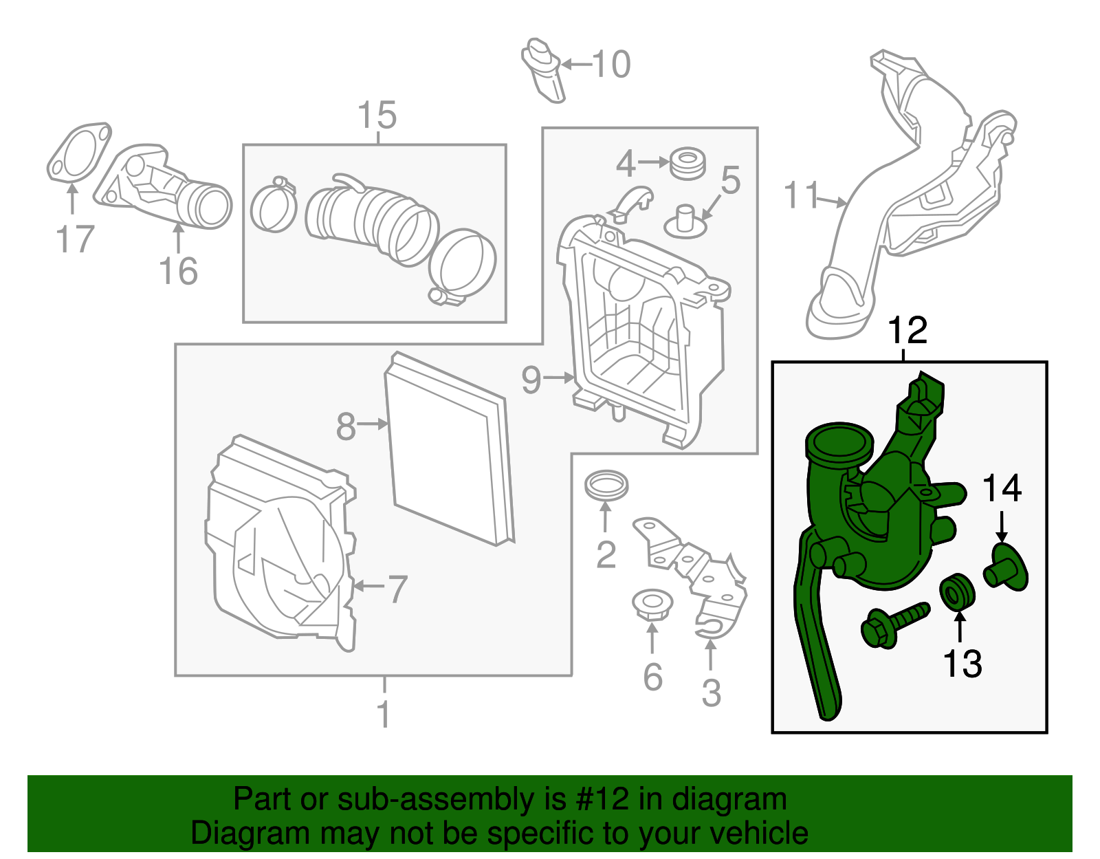 2017-2019 Nissan Sentra Lower Duct 16554-3DD0A | Sullivan Brothers Nissan