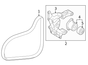 25251-2GGB0 - Belt Tensioner Bracket 2015 Hyundai Sonata ...