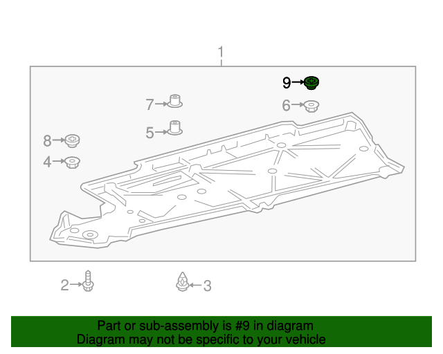 2018-2024 Toyota Under Cover Spacer 90561-A0001 | Toyota Parts Center