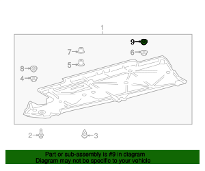 2018-2024 Toyota Under Cover Spacer 90561-A0001 | Toyota Parts Center