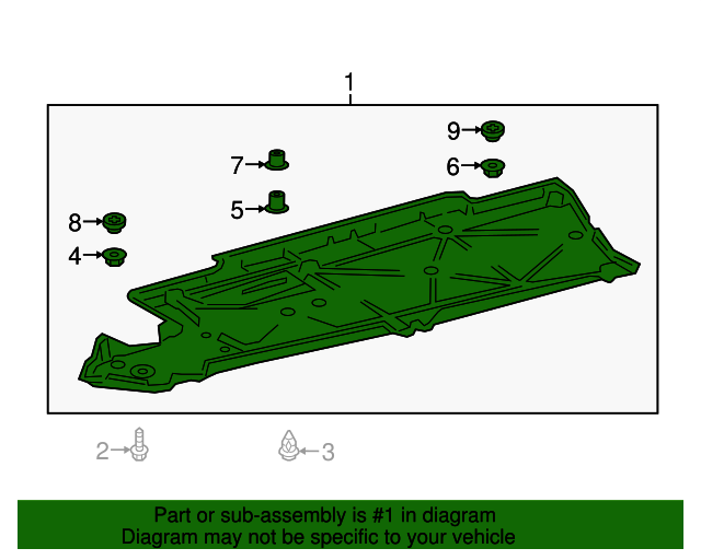 2020-2024 Toyota Camry Under Cover 58165-06070 | Toyota Parts Center