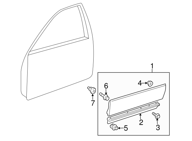 75736-30172-A1 - Door Molding 2000-2005 Lexus | AutoNation Parts