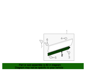 75736-30172-A1 - Door Molding 2000-2005 Lexus | AutoNationParts.com