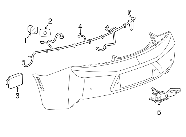84751570 - Rear License Plate Lamp and Object Sensor Wiring Harness ...