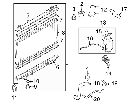 Radiator & Components for 2009 Infiniti M35 | Infiniti Parts Online