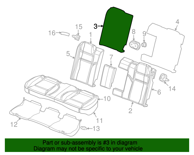 2011-2019 Dodge Challenger Seat Back Panel - Passenger Side (RH ...