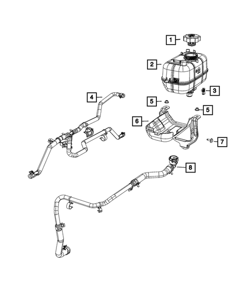 Engine Coolant Reservoir (Bottle) for 2024 Jeep Gladiator | Mopar eStore