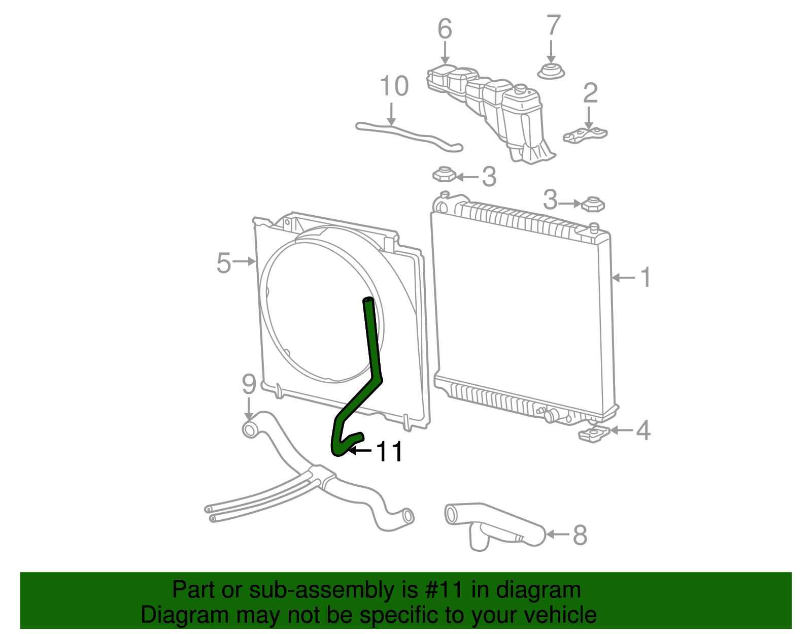 Genuine OEM Ford Part - Overflow Hose F81Z-8075-AA | Genuine OEM Ford ...