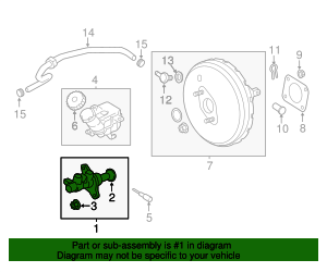 2009-2015 Mitsubishi Master Cylinder 4625A213 | Mitsubishi Parts Warehouse