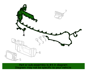 84813506 - Front Object Alarm Sensor Wiring Harness 2021-2024 Chevrolet ...